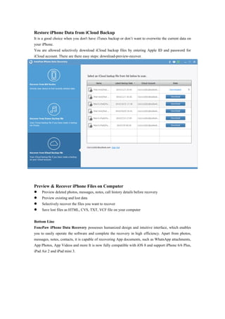 Fonepaw iphone data recoevry | DOC