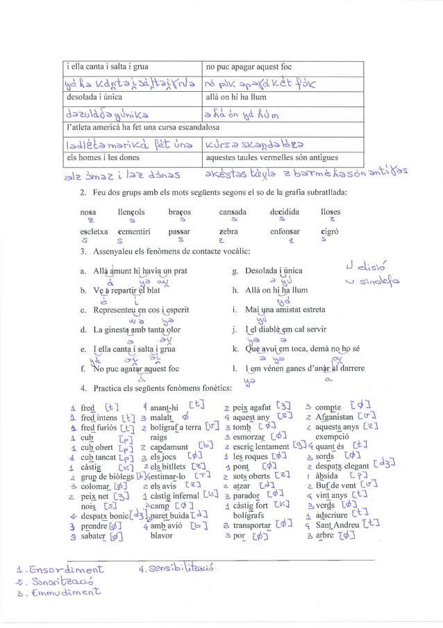 Fonetica exercicis clau_2 | PDF