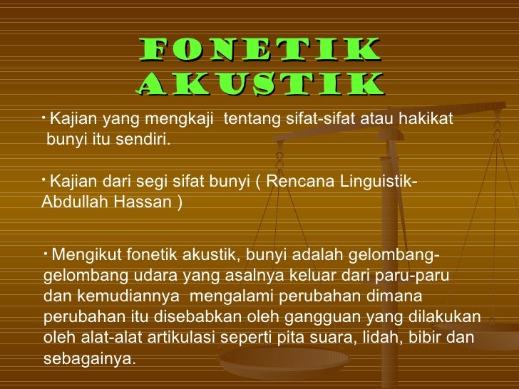 Fonetik dan fonologi