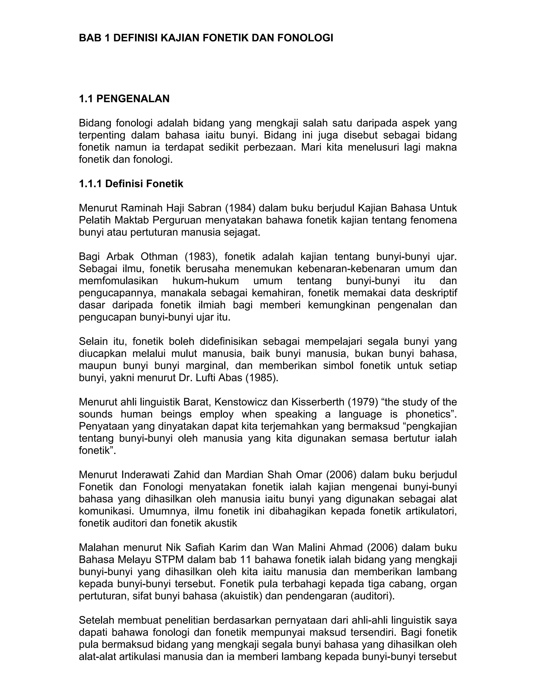 Fonetik bahasa melayu | PDF