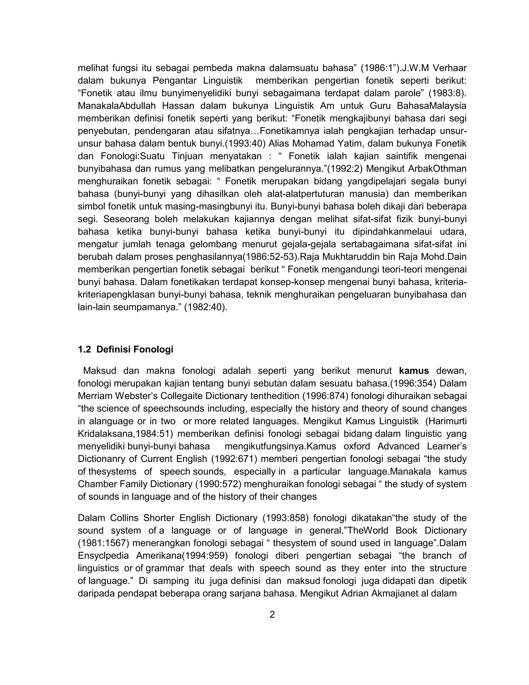 FONETIK DAN FONOLOGI (VOKAL & KONSONAN) | DOCX