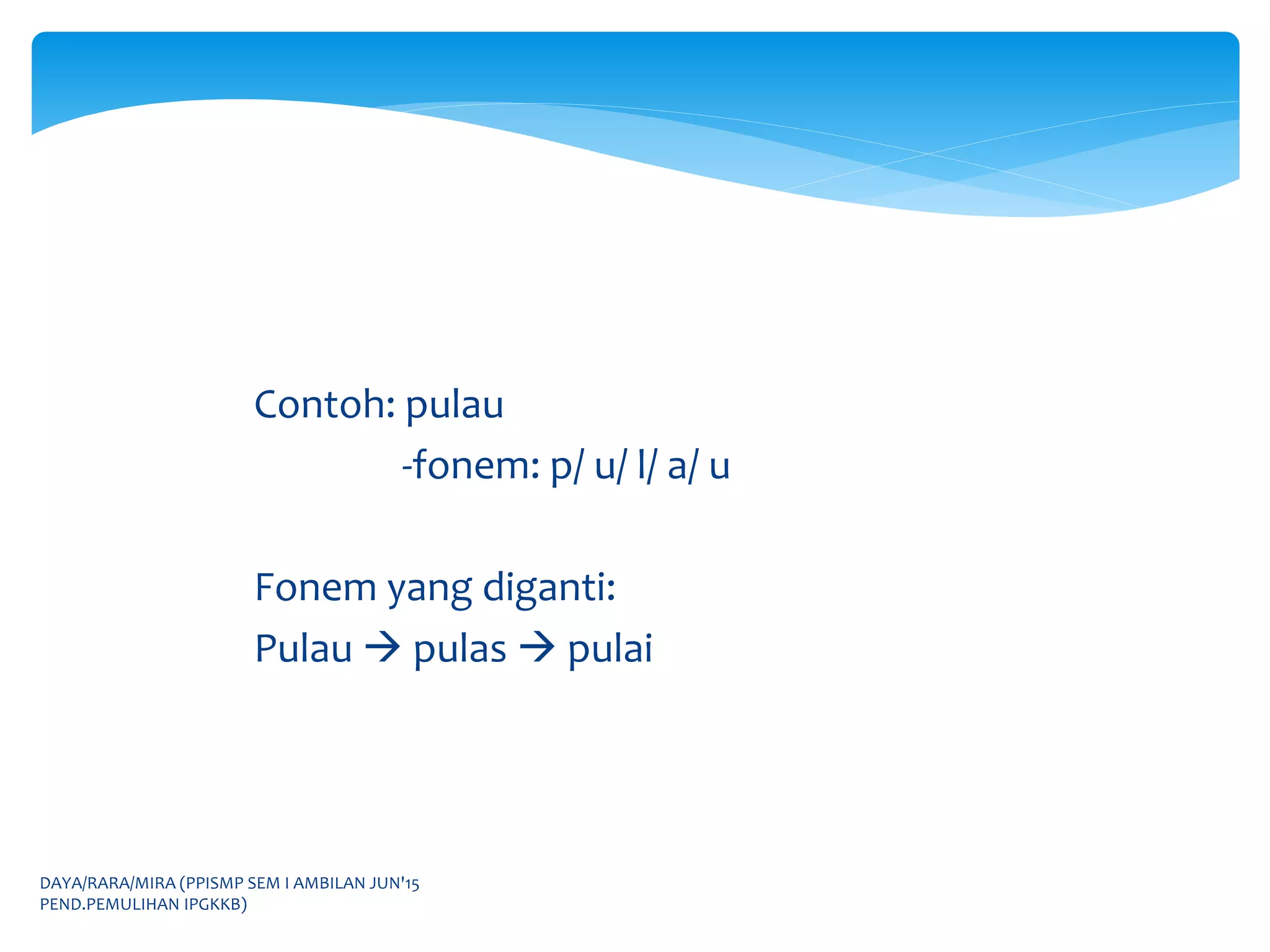 Konsep Fonetik dan Fonologi dan Fonem-fonem Dalam Bahasa Melayu | PPTX