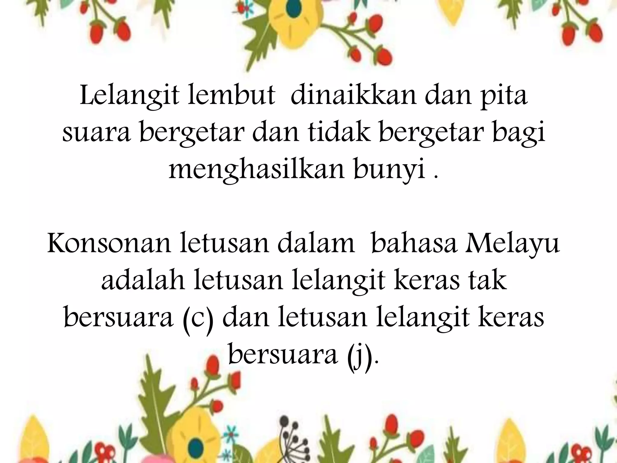 Fonetik & Fonologi : Bunyi Konsonan | PPTX