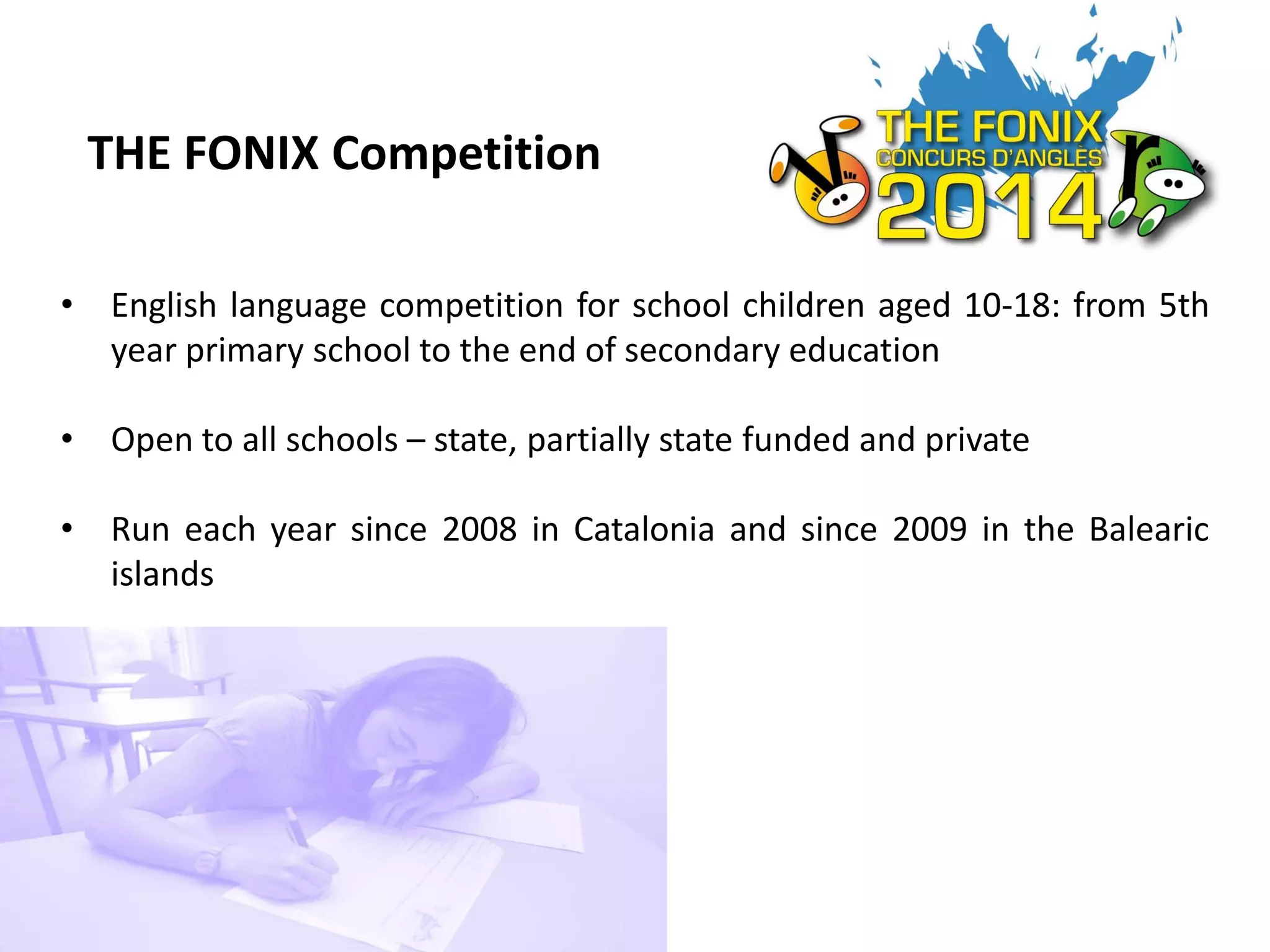 The FONIX - our English language competition | PPT
