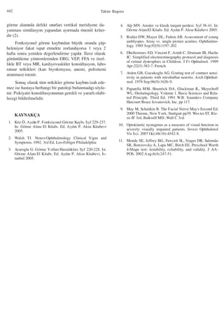 Fonksiyonel (organik olmayan) görme kayıpları ophso.net