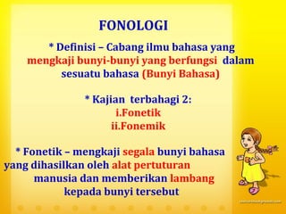 Fonologi (bahagian awal) | PPT