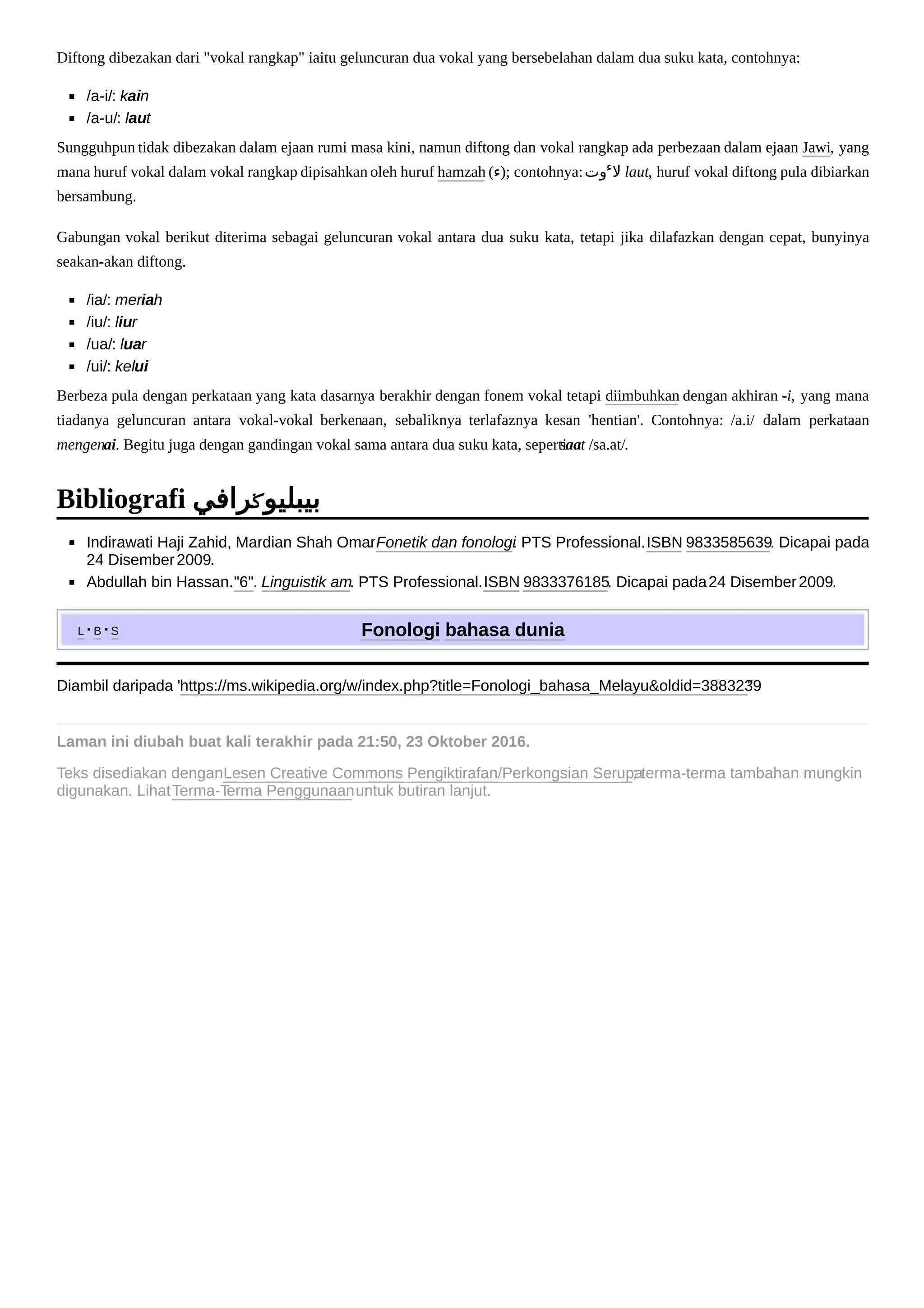 Fonologi bahasa melayu | PDF