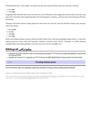 Fonologi bahasa melayu | PDF