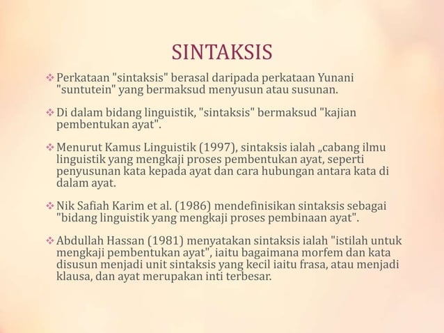 Fonologi, morfologi, semantik dan sintaksis | PPT