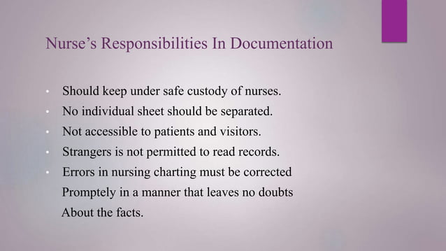 Nursing documentation ppt | PPTX