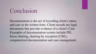 Nursing documentation ppt | PPTX