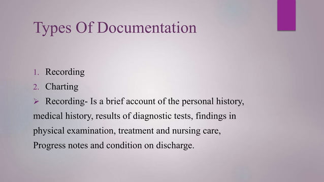 Nursing documentation ppt | PPTX