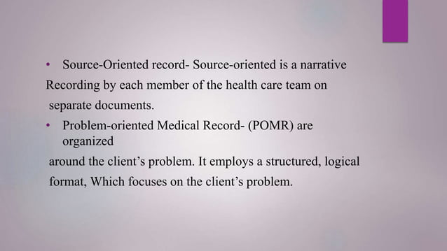 Nursing documentation ppt | PPTX