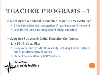 Global Education - Why Experiential Travel Matters | PPT