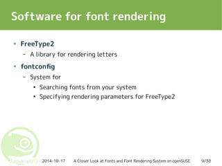 A Closer Look at Fonts and Font Rendering System on openSUSE | PDF