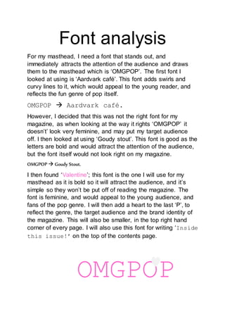 Font Analysis | DOCX