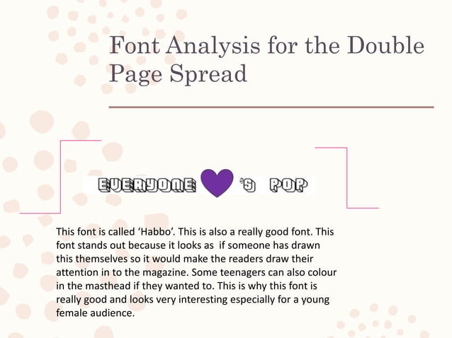 Font Analysis | PPT