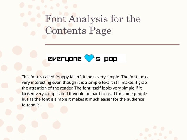 Font Analysis | PPT