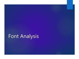 Font Analysis | PPTX
