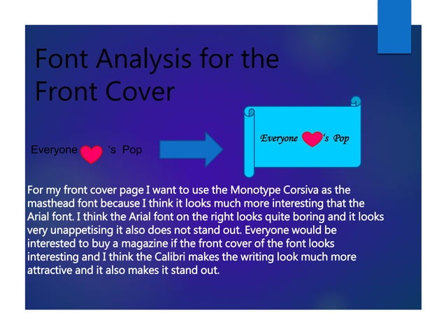 Font Analysis | PPT
