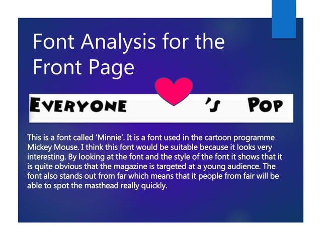 Font Analysis | PPT