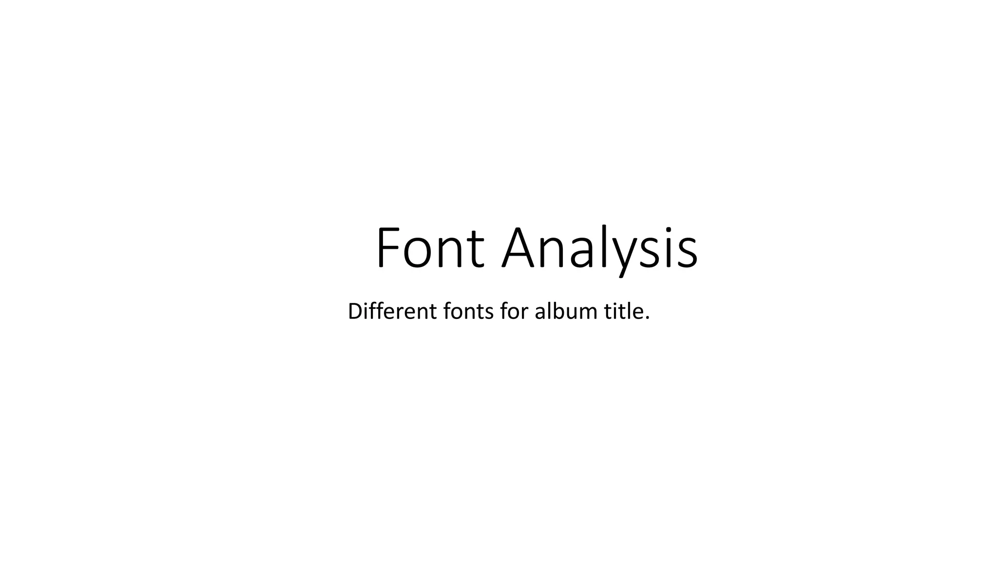 Font analysis | PPTX