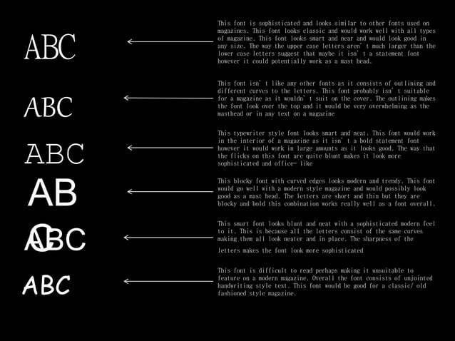 Font analysis | PPT
