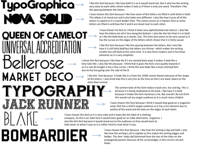 Font analysis 10 different fonts | PPTX