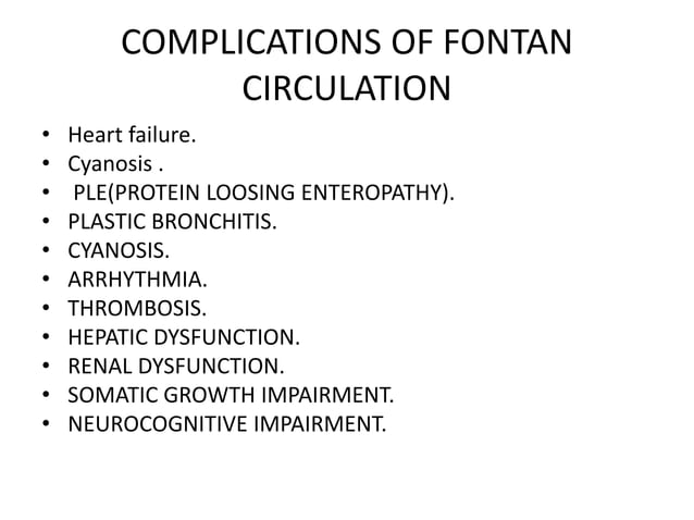 FONTAN CIRCUIT.pptx | Heart and Cardiovascular Diseases | Diseases and ...