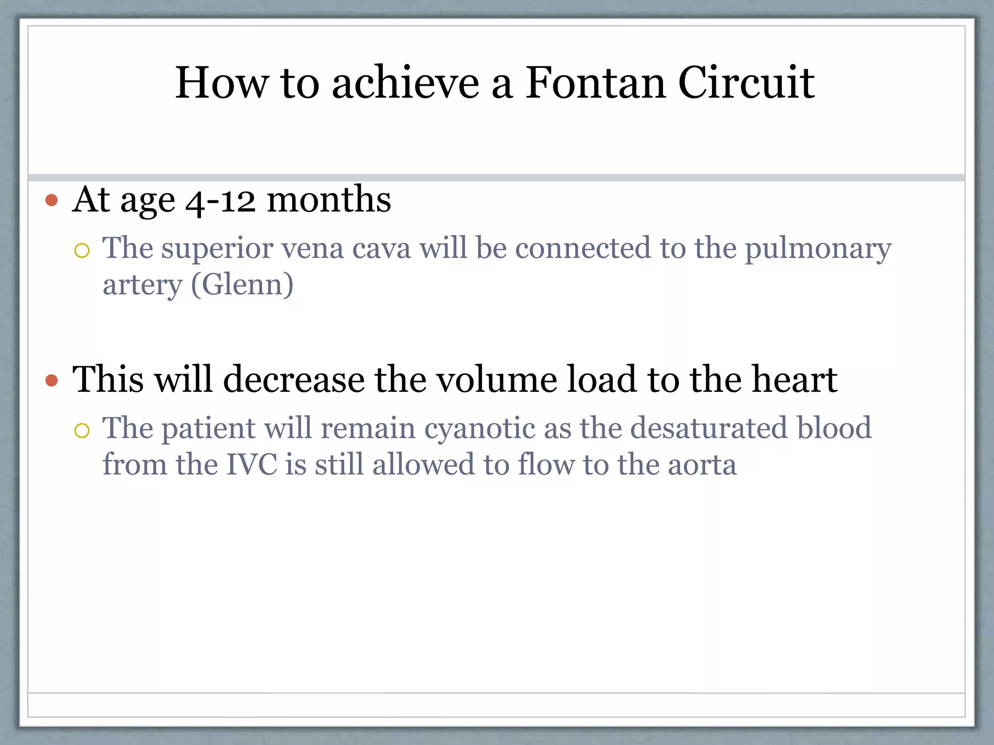 Fontan circulation | PPTX