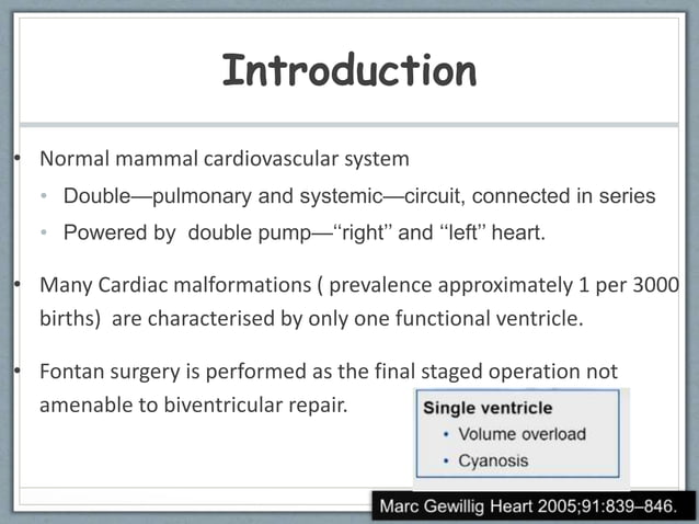 Fontan circulation | PPTX
