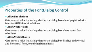 Font dialog & link label | PPT