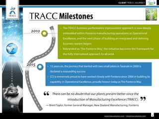Fonterra TRACC journey to world class | PDF
