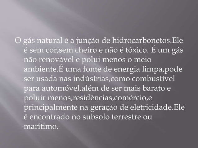 Fontes de energia-Gás Natural | PPT