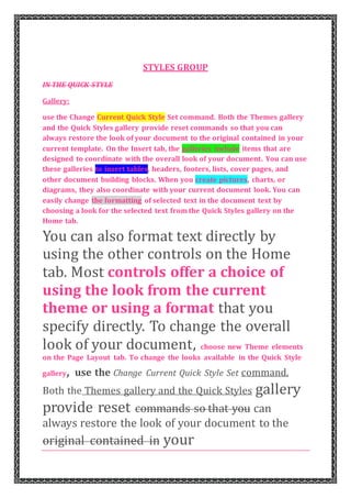 Font group | PDF