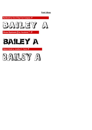 Font ideas | DOCX