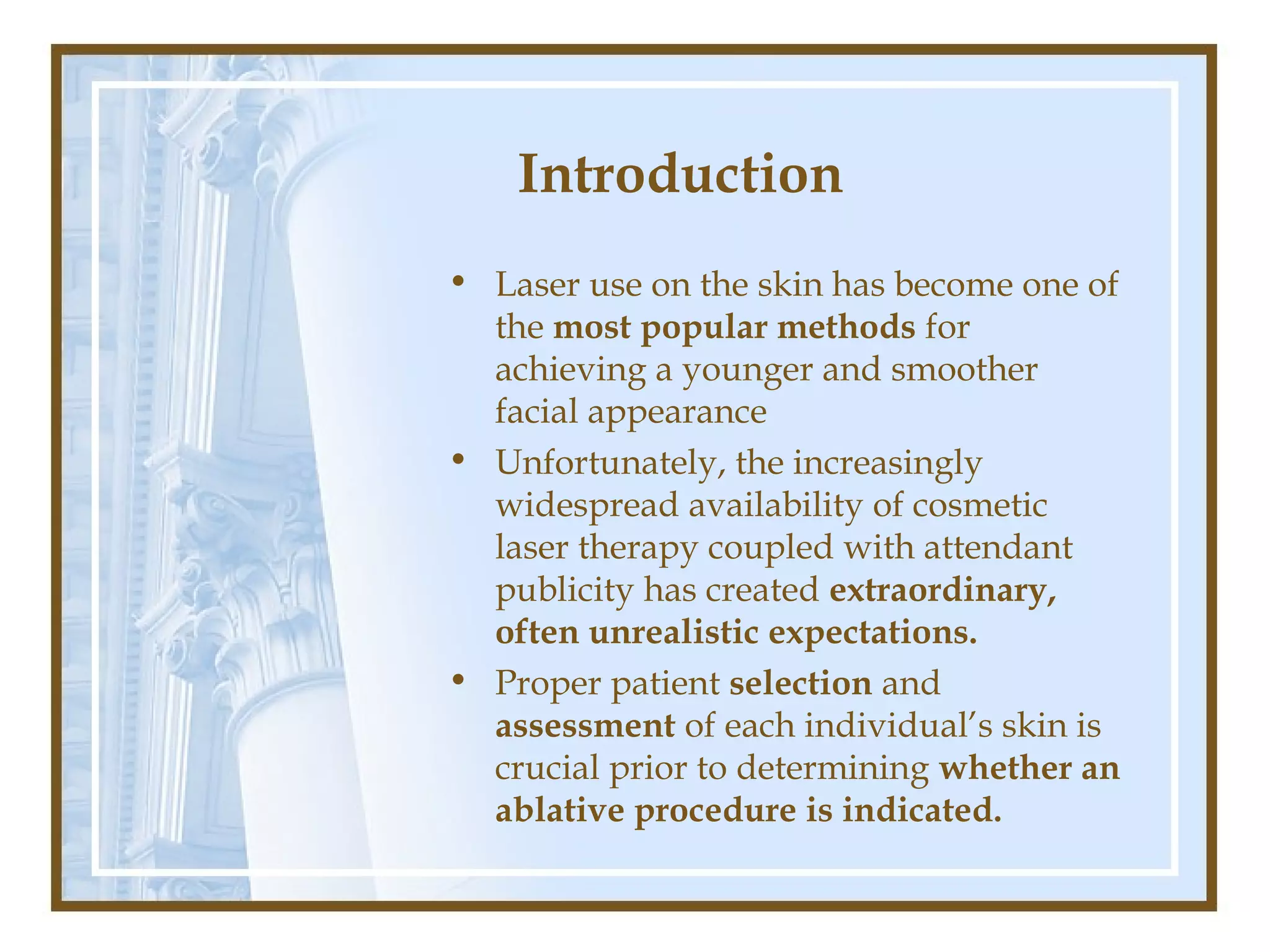 Ablative & Nonablative Lasers for Face Rejuvenation | PPT
