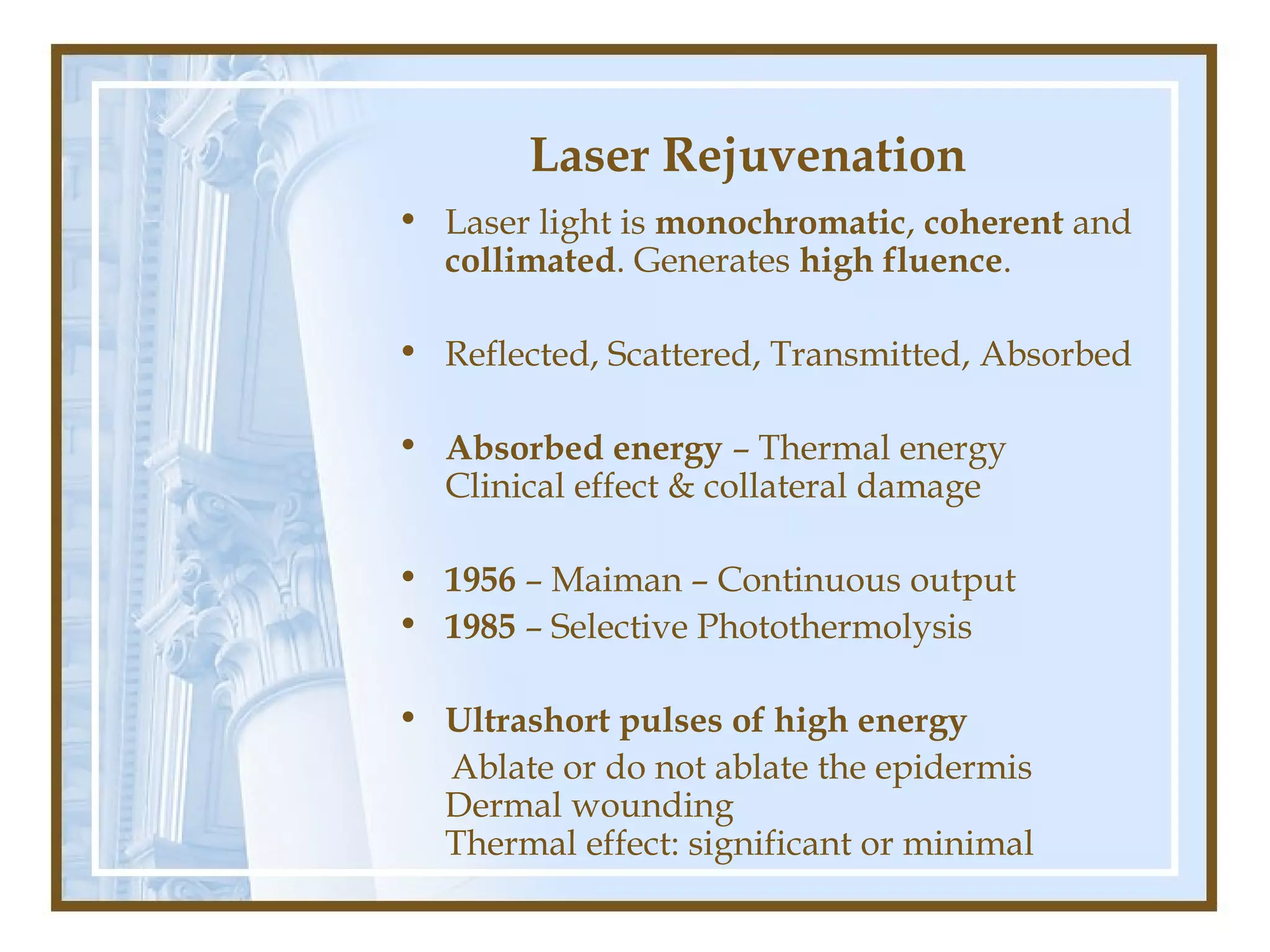 Ablative & Nonablative Lasers for Face Rejuvenation | PPT
