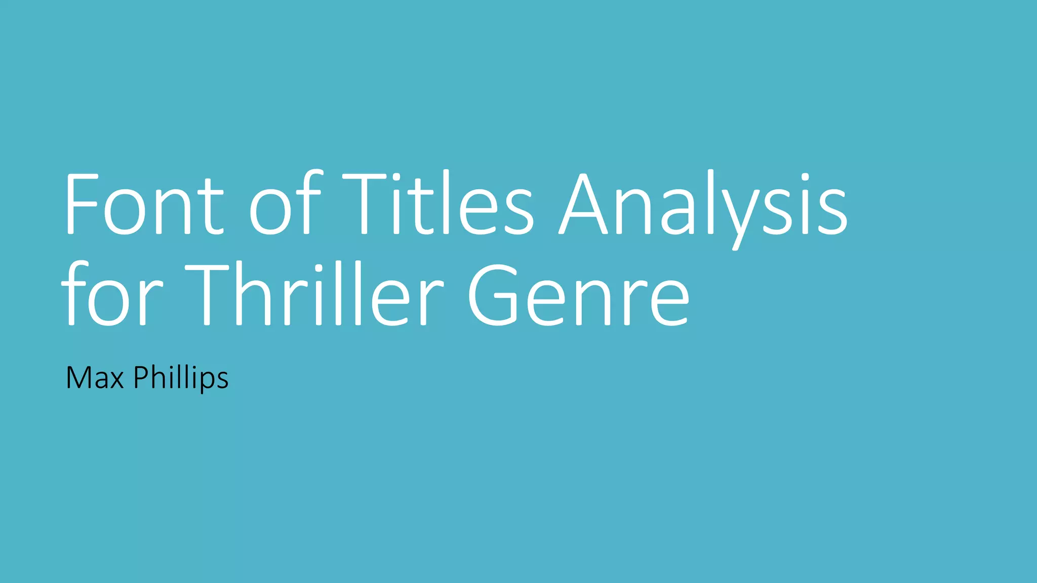 Font of titles analysis | PPTX
