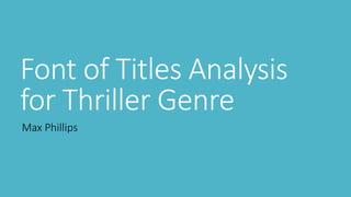 Font of titles analysis | PPT