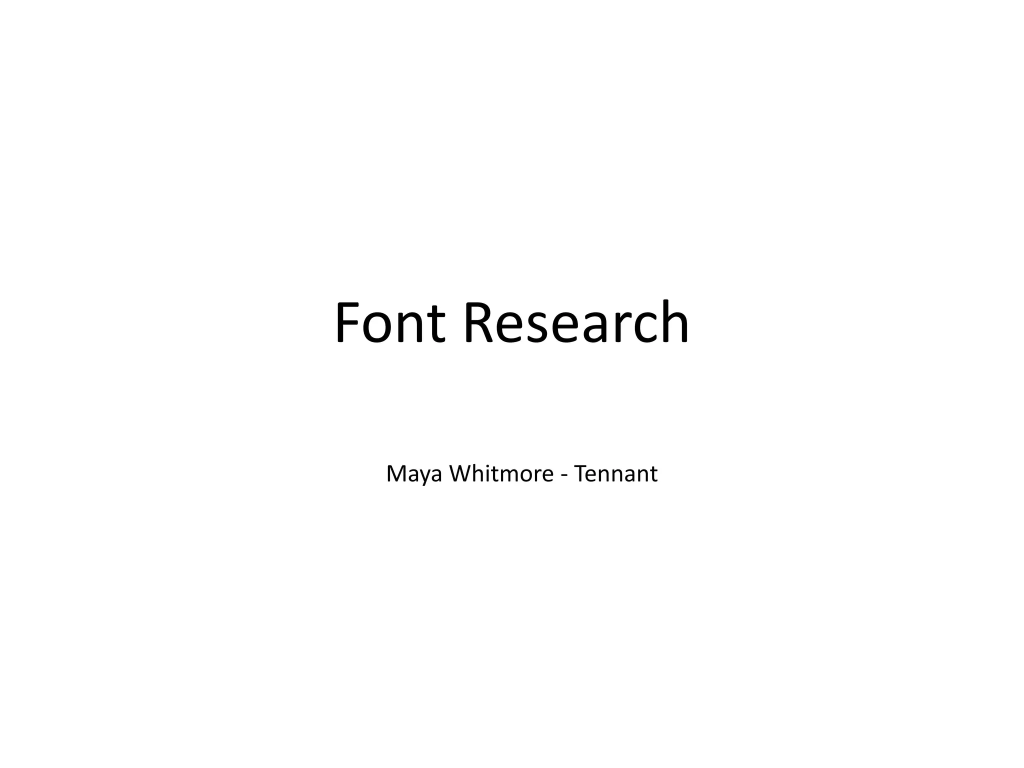 Font research | PPT