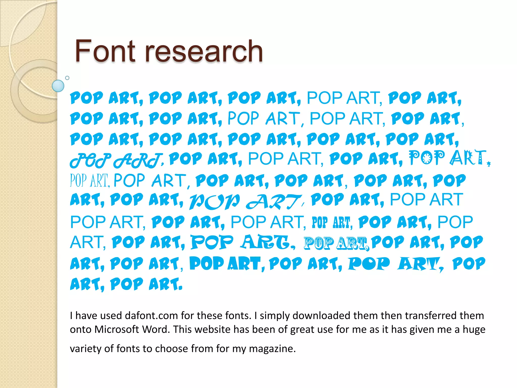 Font research | PPT