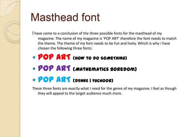 Font research | PPT
