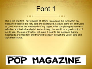 Font research and planning | PPT