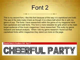 Font research and planning | PPT