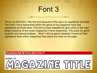 Font research and planning | PPT