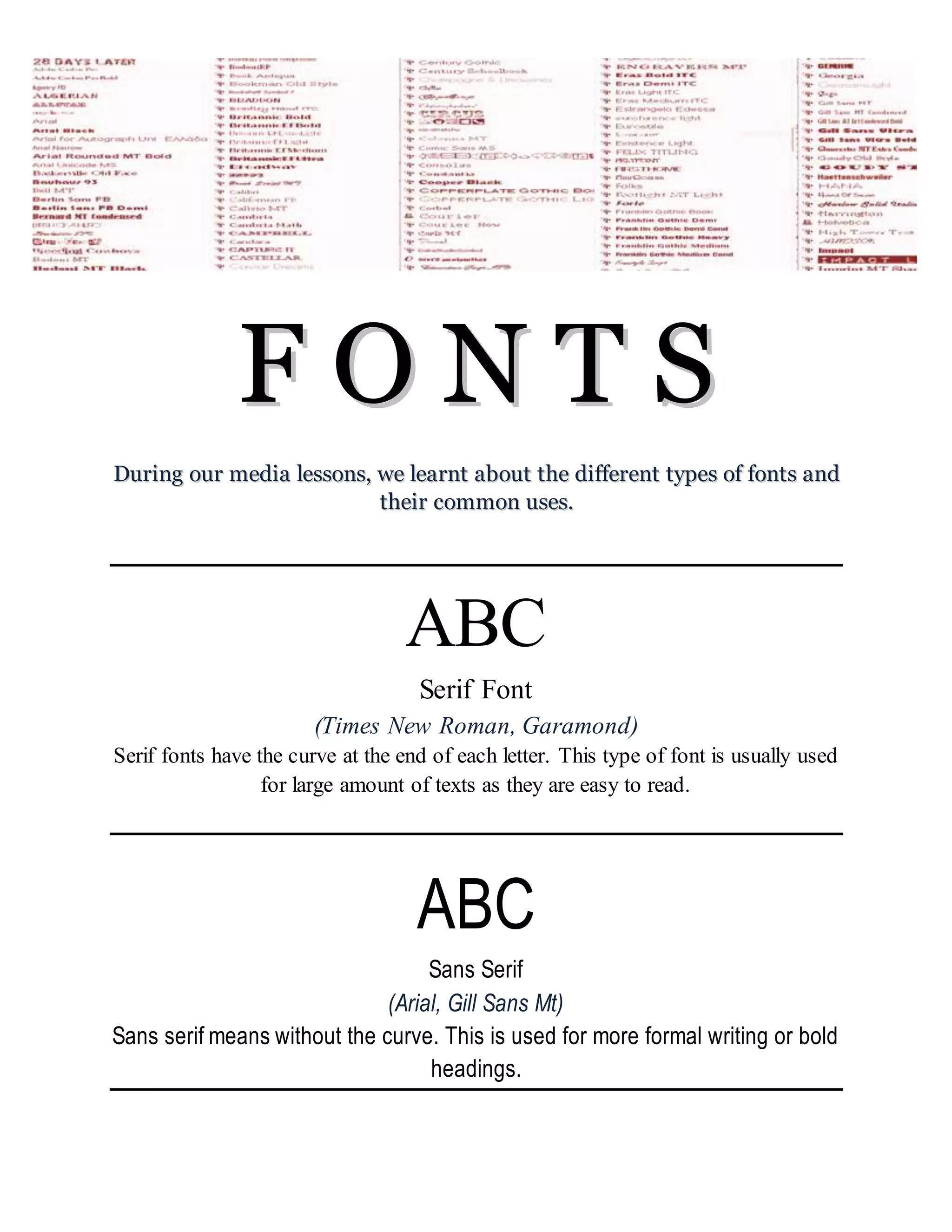 Importance of Fonts | DOCX