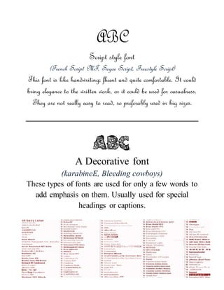 Importance of Fonts | DOCX