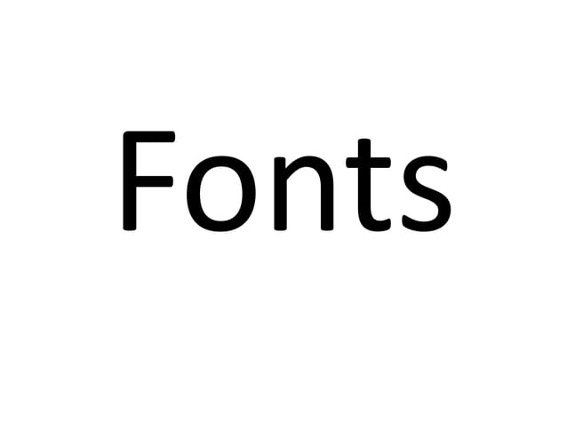 Fonts | PPT