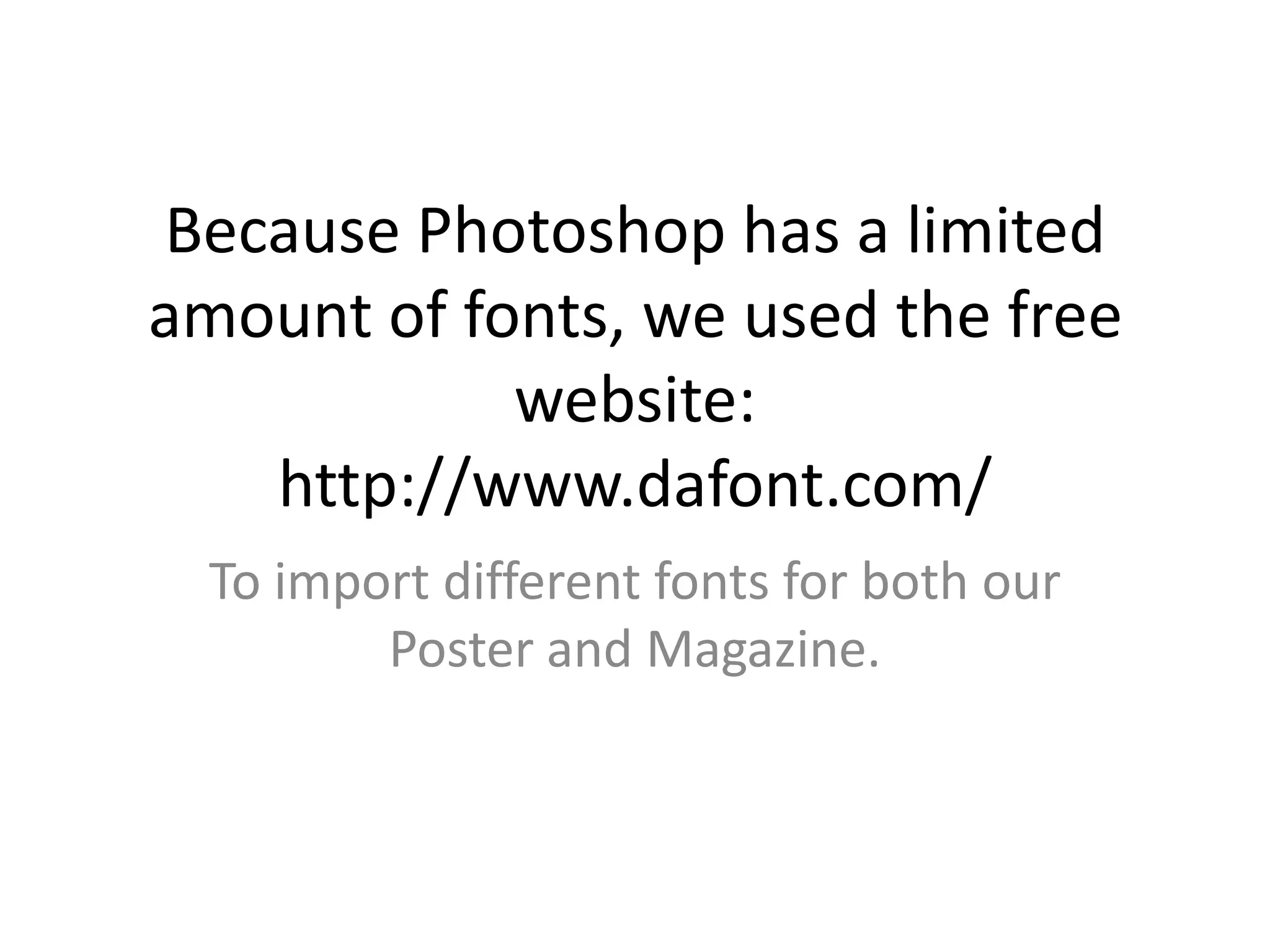 Imported fonts | PPTX